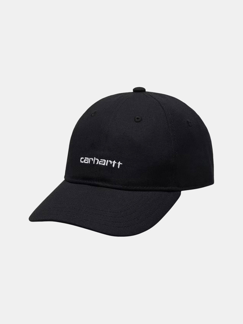 Canvas Script Cap i Black fra Carhartt WIP | Hurtig Levering – AND • PANTS